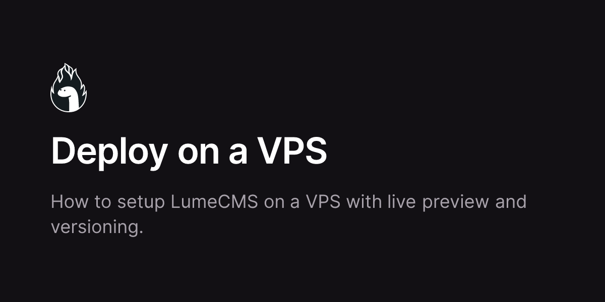 Deploy On A Vps Lume