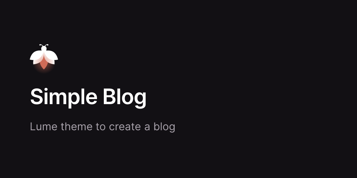Simple Blog - Lume